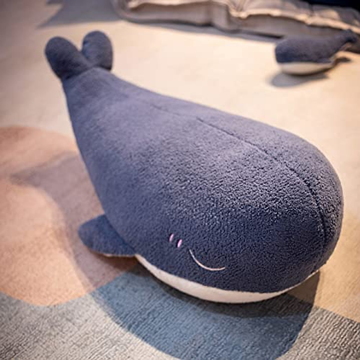 Cute Whale Stuffed Animal Plush Toy Soft Whale Plush Hugging Pillow for Kids Adults Birthday Gifts 25 cm