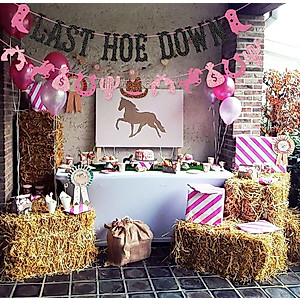 Last Hoedown Banner Garland for Western Cowgirl Bachelorette Party Nash Bash Nashville Bachelorette Party Decorations