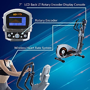 GOELLIPTICAL T-300MX Motorized VST 18"-22" Elliptical Exercise Cross Trainer Machine for Cardio Fitness Strength Conditioning Exercise Workout at Home or Gym