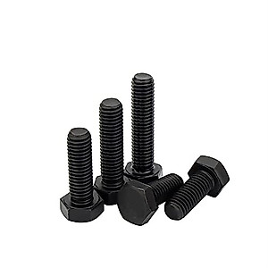 CHANWA Iron Black Outer Hexagonal Screw Lengthened Screw Hexagonal Bolt 5M6M8M10M12M14M16M18M20 (Size : M5*12)