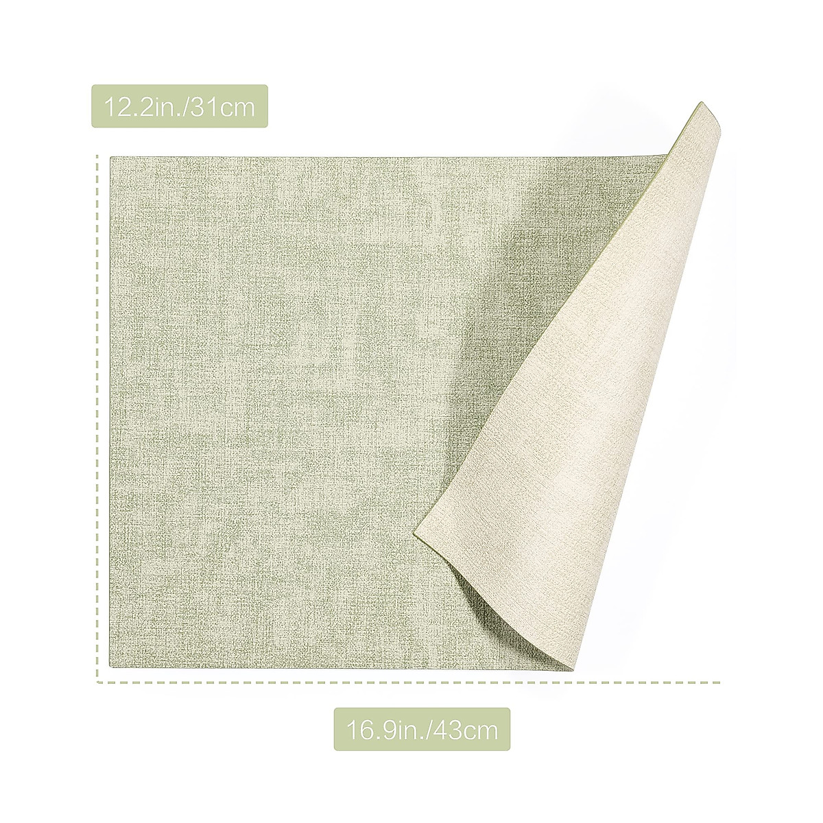 SUEH DESIGN Leather Placemats Set of 6 Reversible Table Mats Heat Resistant Waterproof No-Slip Place Mats for Dining Table Kitchen Parties