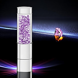 WooTeck 64GB Jewelry Crystal Lipstick USB Flash Drive,High Speed Memory Disk, Purple