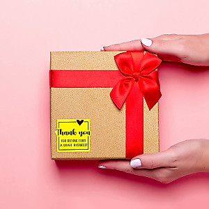 Yellow Thank You for Buying from a Small Business Stickers,Thank You Stickers,Bakeries Stickers,Handmade Stickers,Small Business Stickers, Envelopes Stickers, Gift Bags Packaging 500 PCS