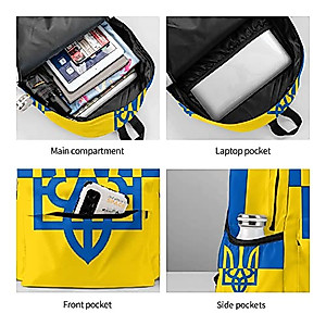 Lightweight Laptop Backpack Ukrainian flag School Backpack Bookbags Schoolbag Casual Daypacks