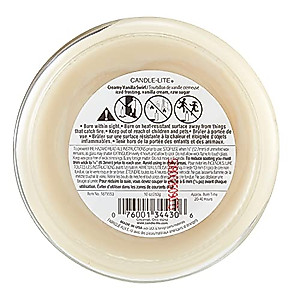 Candle-lite Scented Candles, Creamy Vanilla Swirl Fragrance, One 10 oz. Three Wick Aromatherapy Candle with 20-40 Hours of Burn Time, Off-White Color