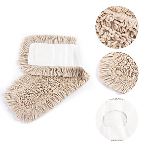 Matthew Cleaning 36'' Cotton Dust Mop Refill Washable Thick Tufted Replacement Heads for Residential & Commercial Use Fit All 36'' Dust Mop Frames, Hardwood, Laminate, Concrete Floors 1 Pack