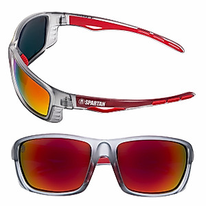 Franklin Sports 90544S75 Spartan Sunglasses 1417 Gry/RD, Gray/Red, One Size