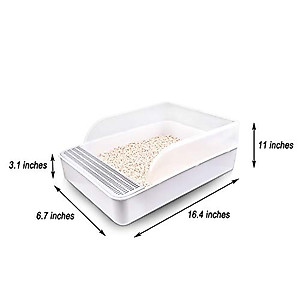 Tfwadmx Pet Small Rabbit Litter Box Toilet, Bunny Rectangle Potty Trainer, Corner Litter Box Pet Pan for Small Animal/Rabbit/Guinea Pig/galesaur/Ferret,etc