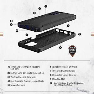 URBAN ARMOR GEAR UAG Made for Motorola Moto G Stylus 5G 2022 Case (USA & CA Models Only) Scout Black Rugged Sleek Shockproof Lightweight Military Drop Tested Protective Cover, 6.8 inch Screen