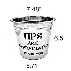 Tip Jar for Bartenders Money, Musicians Tip Jar for Money, Tip Jar for Restaurants, Tip Bucket for Money, Tip Cup for Coffee Shop