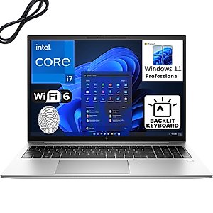 HP 2023 EliteBook 860 G9 16" WUXGA Business Laptop, 12th Gen Intel 12-Core i7-1260P, 64GB DDR5 RAM, 1TB PCIe SSD, WiFi 6, BT 5.2, Backlit KB, Fingerprint Reader, Windows 11 Pro, AZ-XUT Cable