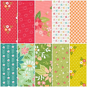 Strawberry Lemonade Fat Eighth Bundle (10 Pieces) by Sherri and Chelsi for Moda (SC.STRAWLEM.10FE)
