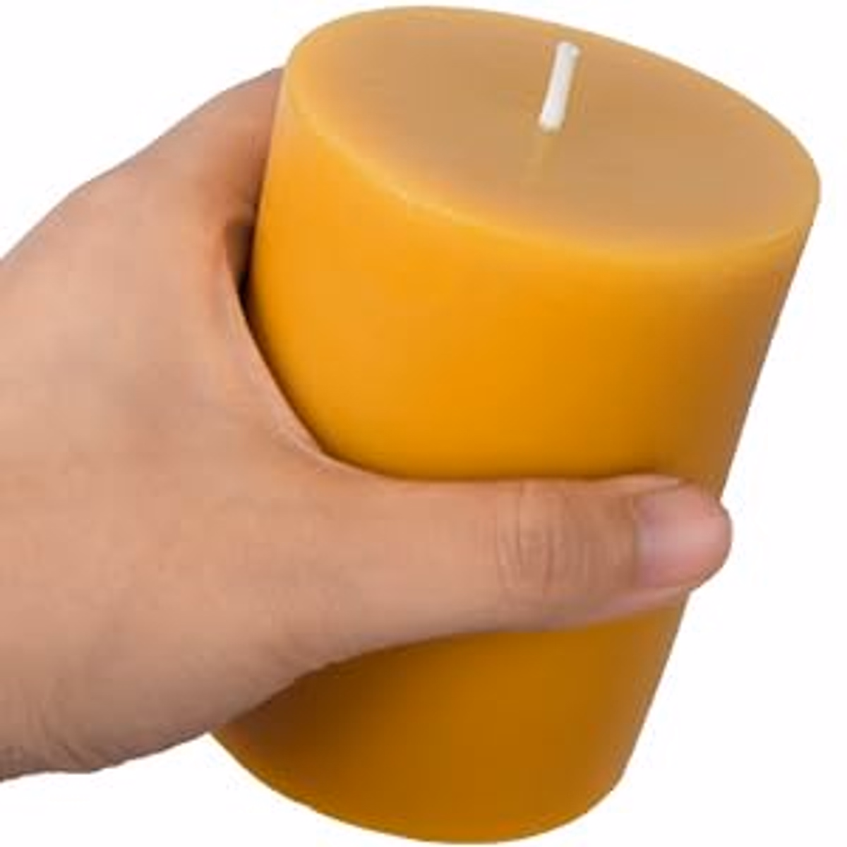 JONERAY Beeswax Pillar Candles 3x4Inch, Pure Natural Beeswax Candles - Unscented, Long Lasting Burn Time, Smokeless and Dripless