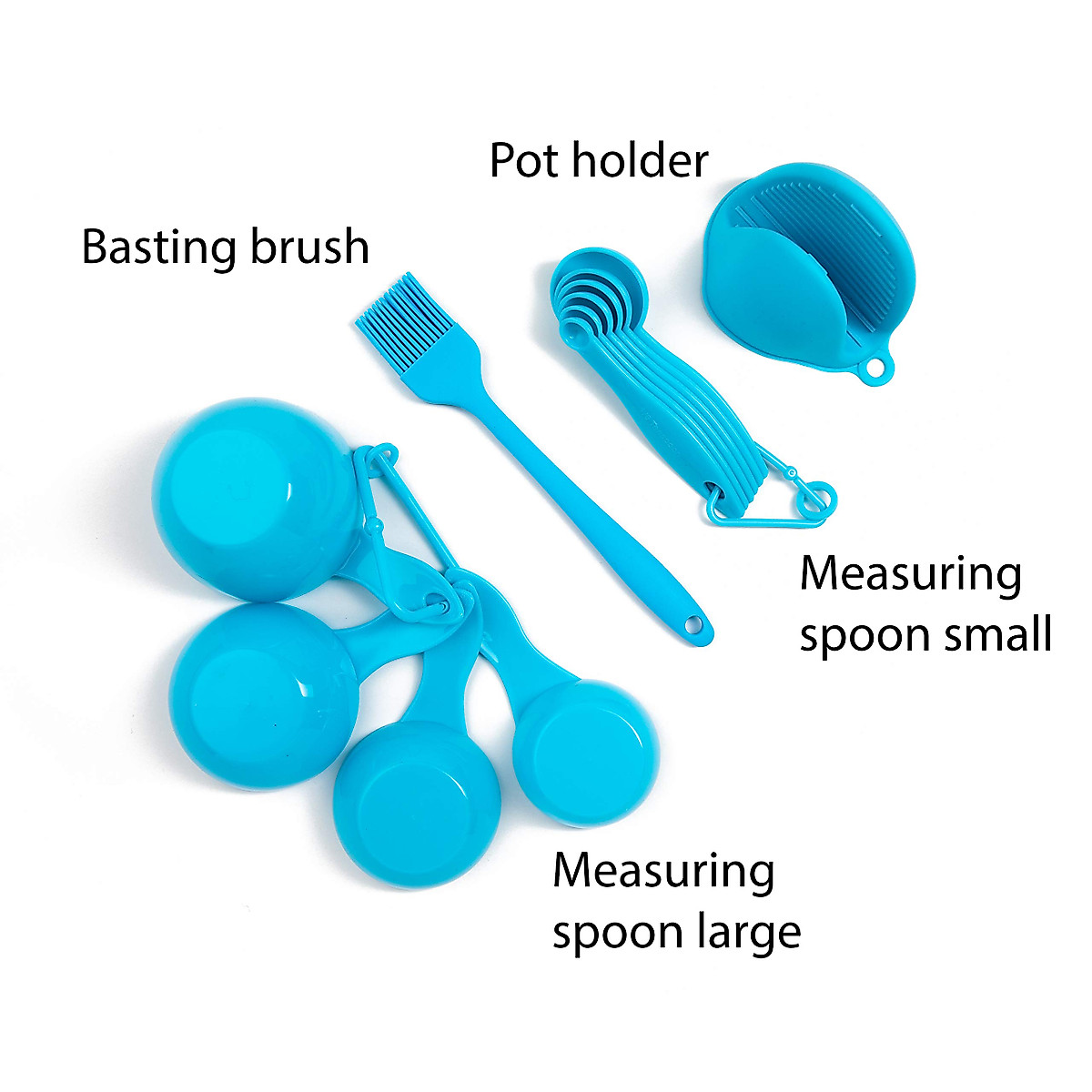 Kitchen Cooking Utensils Set Silicone with Stainless Steel handle Includes Cooking Spoon Spatula Tong Turner Whisk Ladle For Nonstick Cookware Dishwasher Safe BPA-Free
