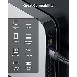 Stouchi 8K HDMI Cables 2-Pack 6FT, (Certified) 48Gbps Ultra High Speed HDMI® 2.1 Cord, 10K 8K@60Hz 4K@120Hz 144Hz, HDCP 2.2&2.3 SBTM Dynamic HDR eARC Compatible with Apple TV 4K/Roku TV/PS5/Blu-ray