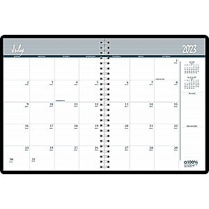 2023-2024 House of Doolittle 8.5-inch x 11-inch Academic Monthly Planner, Black (26502-24)