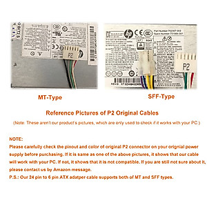 YEZriler 24 Pin to 6 Pin ATX Power Adapter Sleeved Cable for HP Z200 Z230 4300 6080 8080 ProDesk 600 G1 G2 EliteDesk 800 G1 G2 13-inch(33cm)