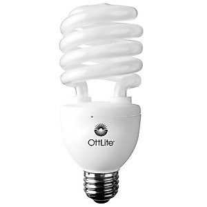 OttLite 25W Swirl Screw in Light Bulb - Compact Fluorescent Light Bulbs Replacement - Bright Natural Daylight for Bedroom, Living Room, Home Office, & Garage - Low Heat & Glare for Reduced Eyestrain