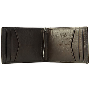Fossil Men's Neel Leather Slim Minimalist Money Clip Bifold Front Pocket Wallet, Brown, (Model: ML3887200)