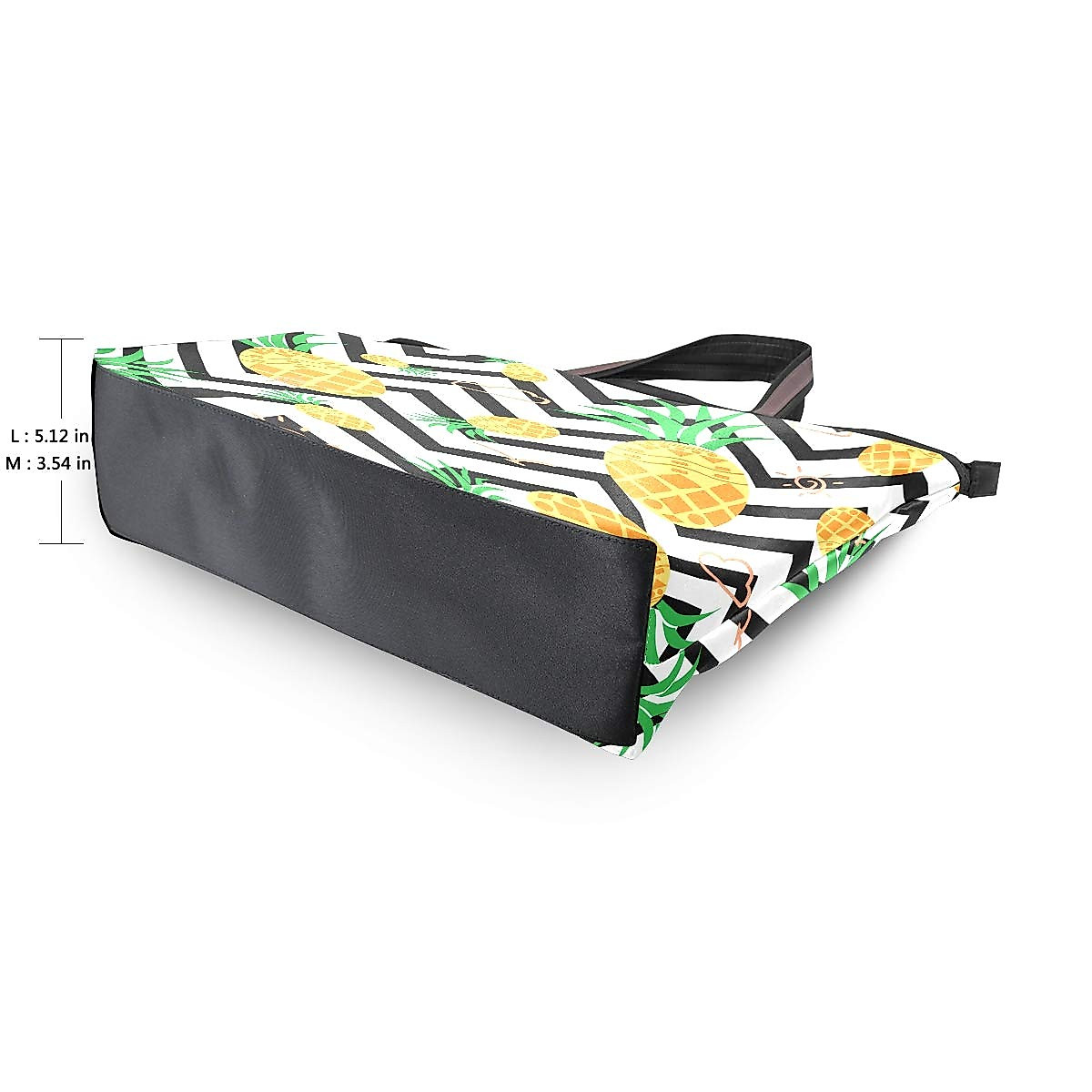 Pineapple Chevron Summer Tropical Large Tote Bags Women Summer Handbags with Zipper Shopper Bag for Mother Day Christmas Gifts for Mom