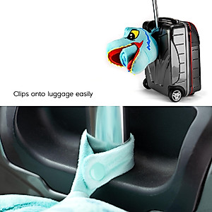 Jurassic World Dinosaur Head Armrest Buddy Stuffed Plush Traveling Toy with Blanket 13” - Kids Ultimate Travel Pillow Companion Set (Blue Raptor)