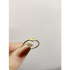 CZ Eye Promise Band Ring for Women 14K Gold Plated Dainty Cute Crystal Evil Statement Stackable Finger Rings Comfort Fit Fashion Birthday Wedding Holiday Jewelry Gift (8)