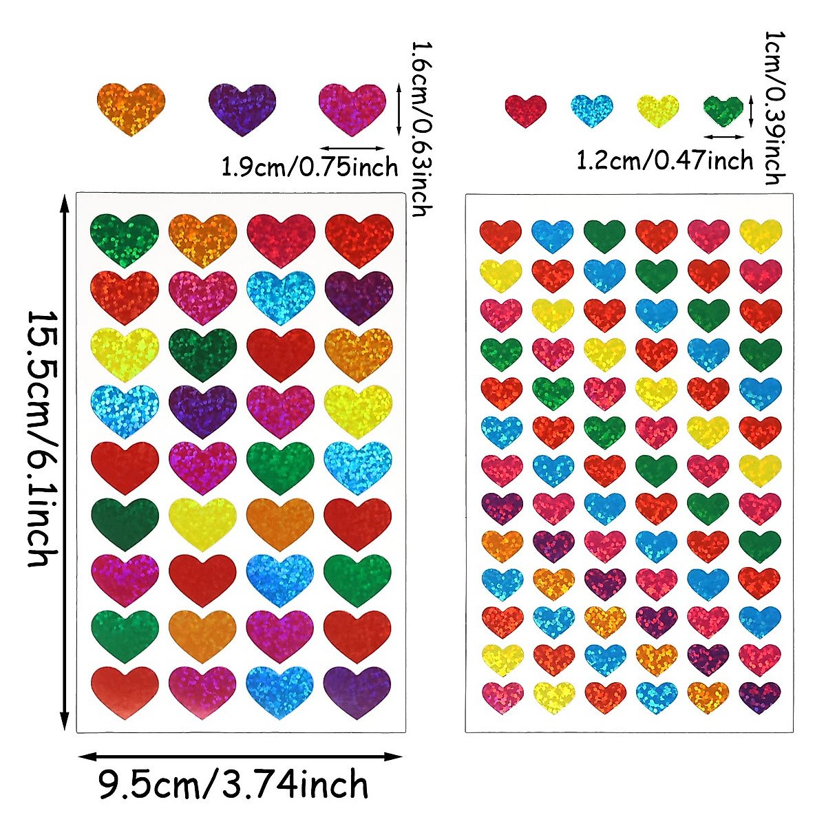 HONBAY 3 Rolls of Colorful Cute Cartoon Eye Nose Mouth Decal Stickers Label for Coloring Book, Notebook, Bottles, Laptops, etc