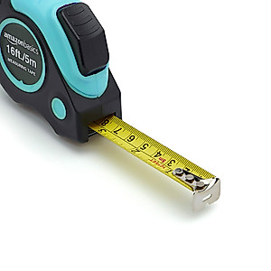 Amazon Basics Tape Measure - 16 Feet, Turquoise
