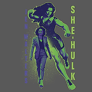 Marvel Girl's She-Hulk Walters Lock Up T-Shirt, Black, X-Large