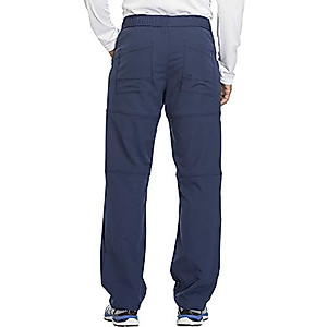 Dickies Dynamix Scrub Pants for Men with Zip Fly, Athletic-Inspired with Four-Way Stretch and Moisture Wicking DK110, L, Navy