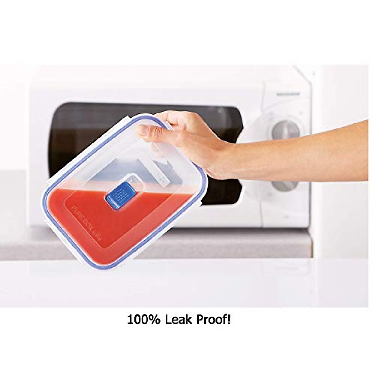 Luminarc Pure Box Active Glass Food Storage Container with Sliding Vent Lid (Rect. 8.3 Cups / 2L)