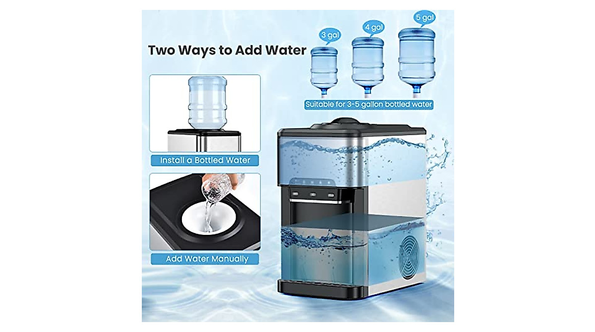 Water Dispenser with Ice Maker - Hot, Cold & Ice 3-in-1 Cooler