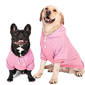 Furryilla Pet Clothes for Dog, Dog Hoodies Sweatshirt with Leash Hole for Medium Large Dogs (Pink Dog Hoodie, XX-Large)