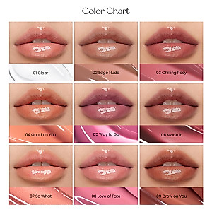 Peripera Ink Glasting Lip Gloss | Non-Sticky, High-Shine, 4XL Wand For Easy Application, Comfortable, Plumping, Fuller-Looking Lips, Moisturizing, Long-Lasting, Vegan (003 CHILLING ROSY)