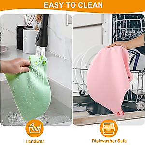 EANLOLY 4 Pack of Silicone Slow Cooker Liners, Leakproof & Easy Clean Crock Pot Liners Reusable Silicone Bags Liners Fit 6-8 Quarts Oval or Round Pot