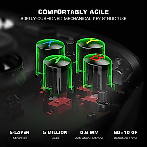 GameSir G7 Wired Xbox One Controller for Xbox Seris X/S, 3.5mm Audio Port with Swappable Faceplate, Remappable Button, Low Latency Work for Xbox One & Windows 10/11