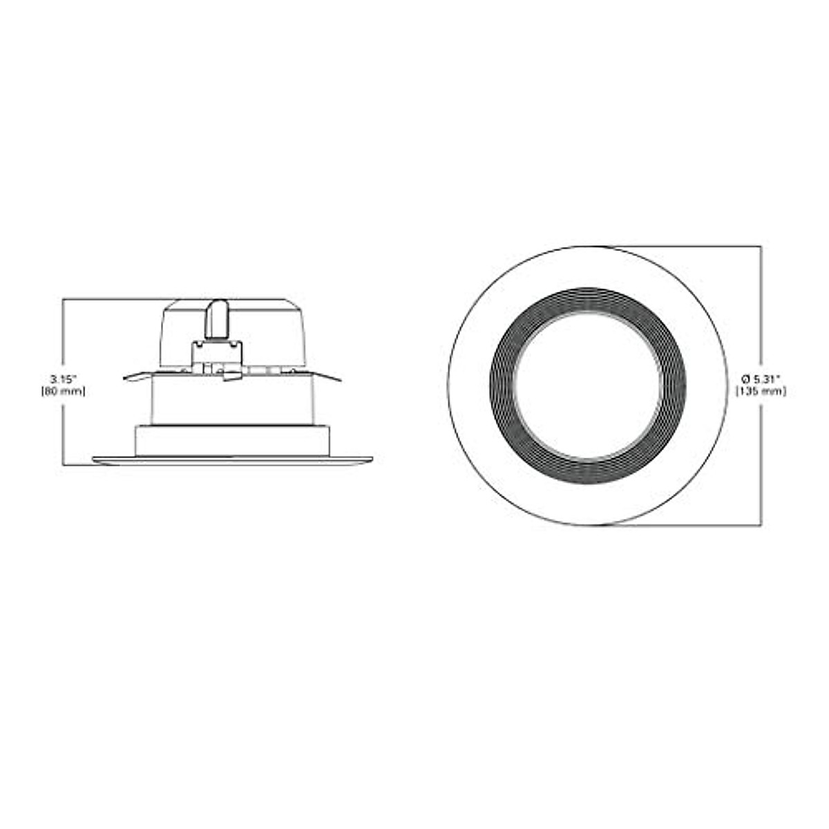 HALO LT 4 inch Selectable 3CCT (3000K-5000K) Integrated LED, White Recessed Light, Dimmable Retrofit Trim