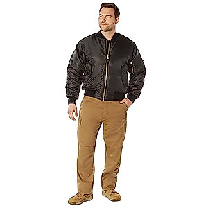 Rothco MA-1 Flight Jacket, L, Black