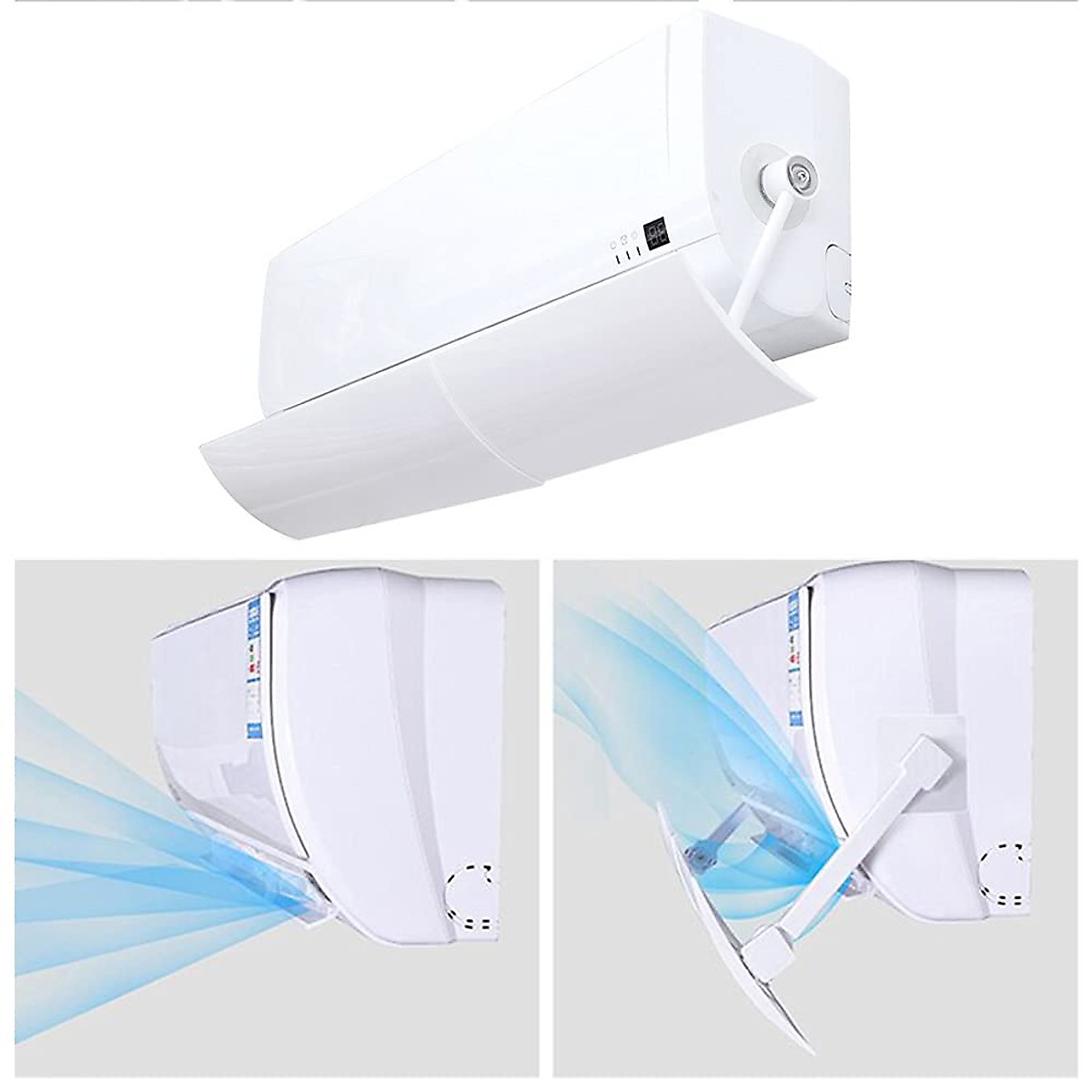 Retractable Air Conditioner Air Deflector, Universal Adjustable Air Conditioning Deflector Air Diverter Cover Telescopic Anti-Wind Baffles Anti Direct Blowing Windshield Wind Guide