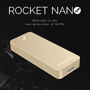 SABRENT 1TB Rocket Nano External Aluminum SSD (Gold) (SB-1TB-NANO-GLD)