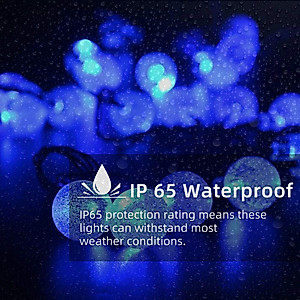 Lenreta 31FT 50LED Solar String Lights Outdoor 8 Modes Waterproof Solar Patio Lights Solar Lights Outdoor Decorative for Garden Yard Home Party Wedding Christmas Garden Solar Lights Patio Lights