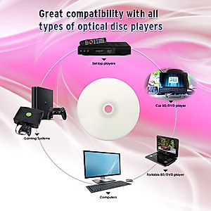 PlexDisc DVD+R 4.7GB 16X White Inkjet Printable Hub Printable - 100pk Cake Box (FFB) 63C-215-BX, 100 pieces