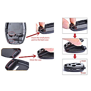 Horande Replacement Key Fob Cover Case fit for Honda 2003-2014 Accord 2006-2013 Civic 2009-2015 Pilot 2005-2006 CR-V Ridgeline Odyssey Keyless Entry Remote Key Fob Shell