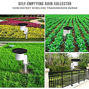 ECOWITT WH5360B Wireless Rain Gauge High Precision Digital 3-in-1 Weather Station with Indoor Thermometer and Hygrometer