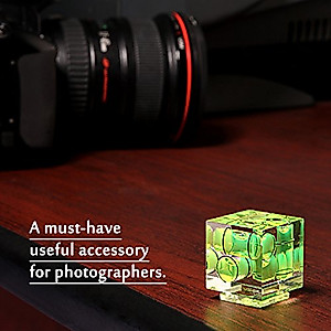 SENHAI Triple 3 Axis Hot Shoe Bubble Spirit Level Compatible Compatible for Canon Nikon Pentax DSLR Camera (2 Pack)