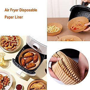 100PCS Air Fryer Disposable Paper Liner, Cooking Paper for Air Fryer, Non-Stick Air Fryer Liners, Baking Paper for Air Fryer Oil-proof, Food Grade Parchment for Baking Roasting Microwave