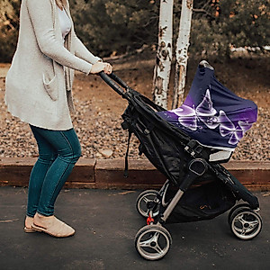 Purple Nursing Covers for Breastfeeding Baby Stroller and Car Seat Combo Magical Fantasy Flying Butterfly Carseat Canopy Baby Cart High Chair Infinity Scarf