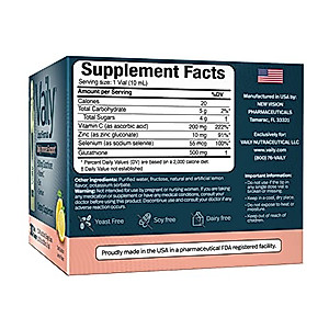 Liquid Glutathione 500 mg | Detox Every Day | + Vitamin C, Zinc and Selenium | More Energy | High Potency Antioxidant | Skin Health | Great Taste | Single-dose Vials | 30 Doses