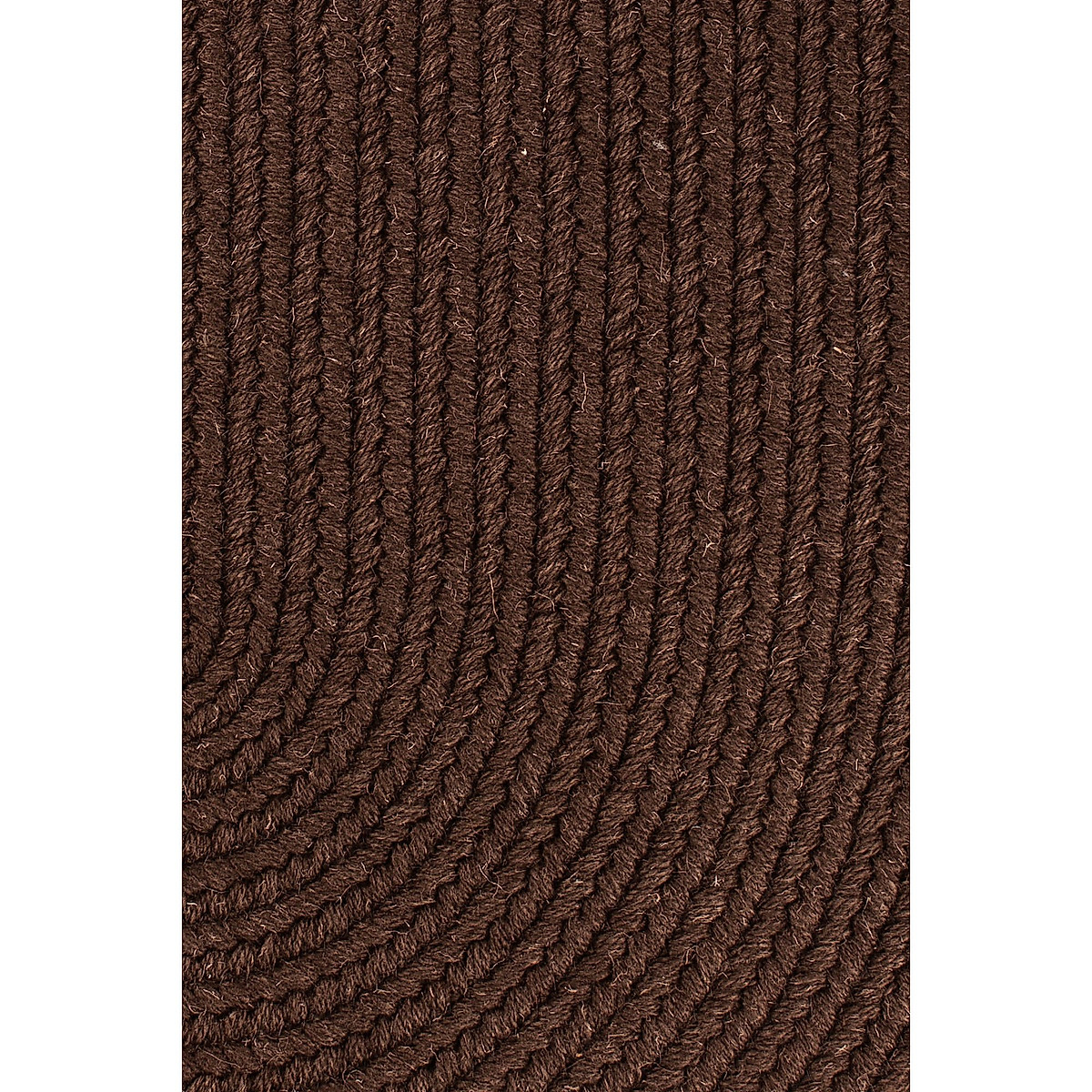 Super Area Rugs Pura Braided Wool Rug Extra Soft Reversible Living Room/Bedroom Carpet, Walnut, 2' x 3' Oval