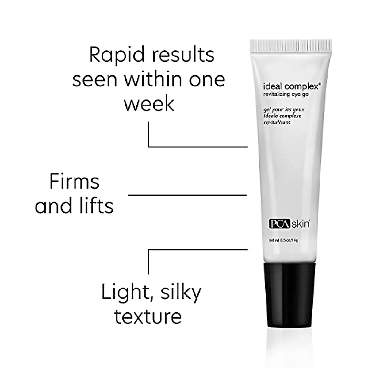 PCA SKIN Eye Serum, Ideal Complex Revitalizing Eye Gel, Upper and Under Eye Serum for Wrinkles, Puffy Eyes, Dark Circles, Fine Lines, Discoloration, and Sagging Eyelids, Light and Silky, 0.5 oz Tube